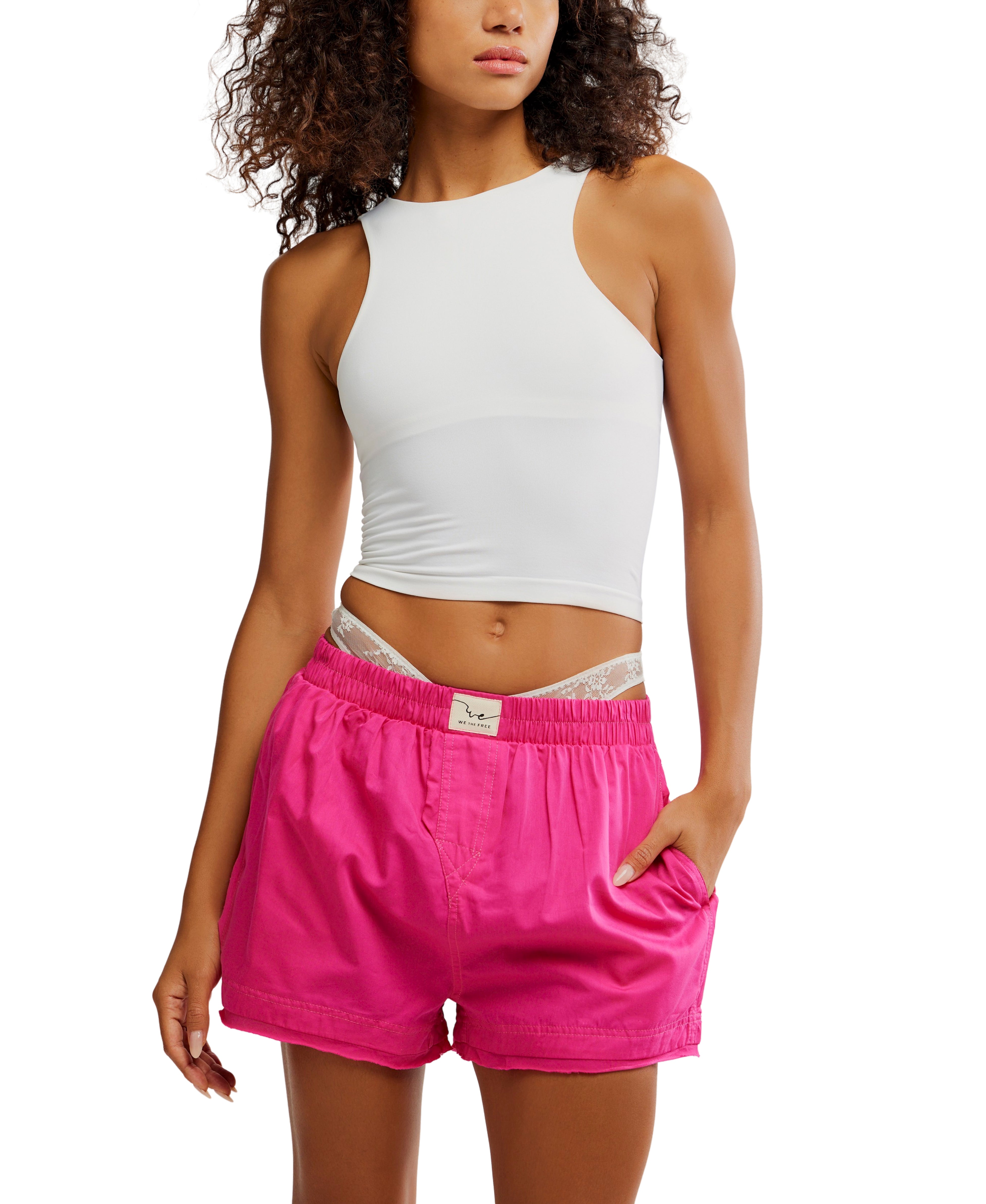 Day To Day Solid Boxers in Pink Peacock | Madison's Niche