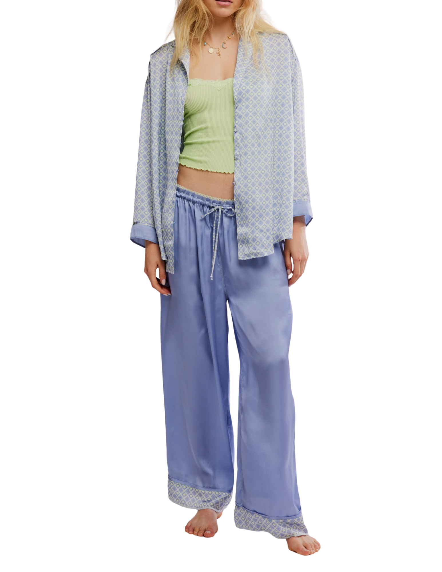 Dreamy Days Pajama Set in Lime Kiwii | Madison's Niche