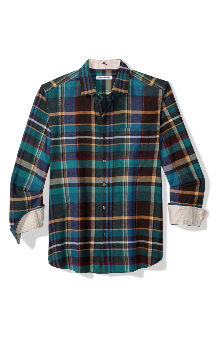 Palonia Plaid Flannel in Ebony | D.K. Brothers