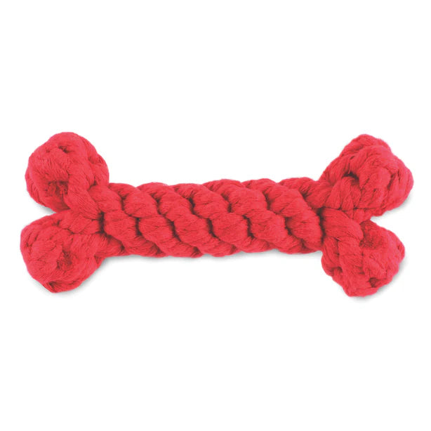 Bone Rope Toy in Red | D.K. Brothers – Madison's Niche
