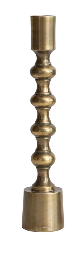 Antique Gold Taper Holder | Madison's Niche