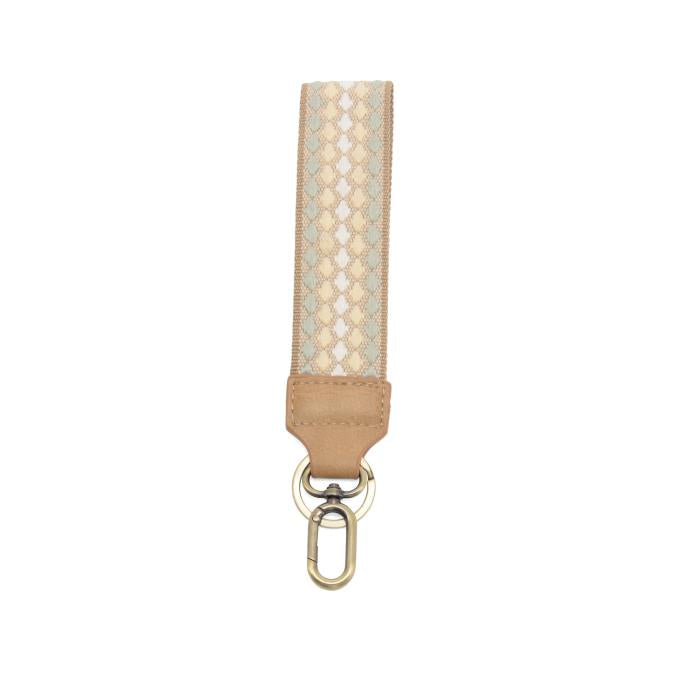 Natural Dot Stripe Keychain | Madison...